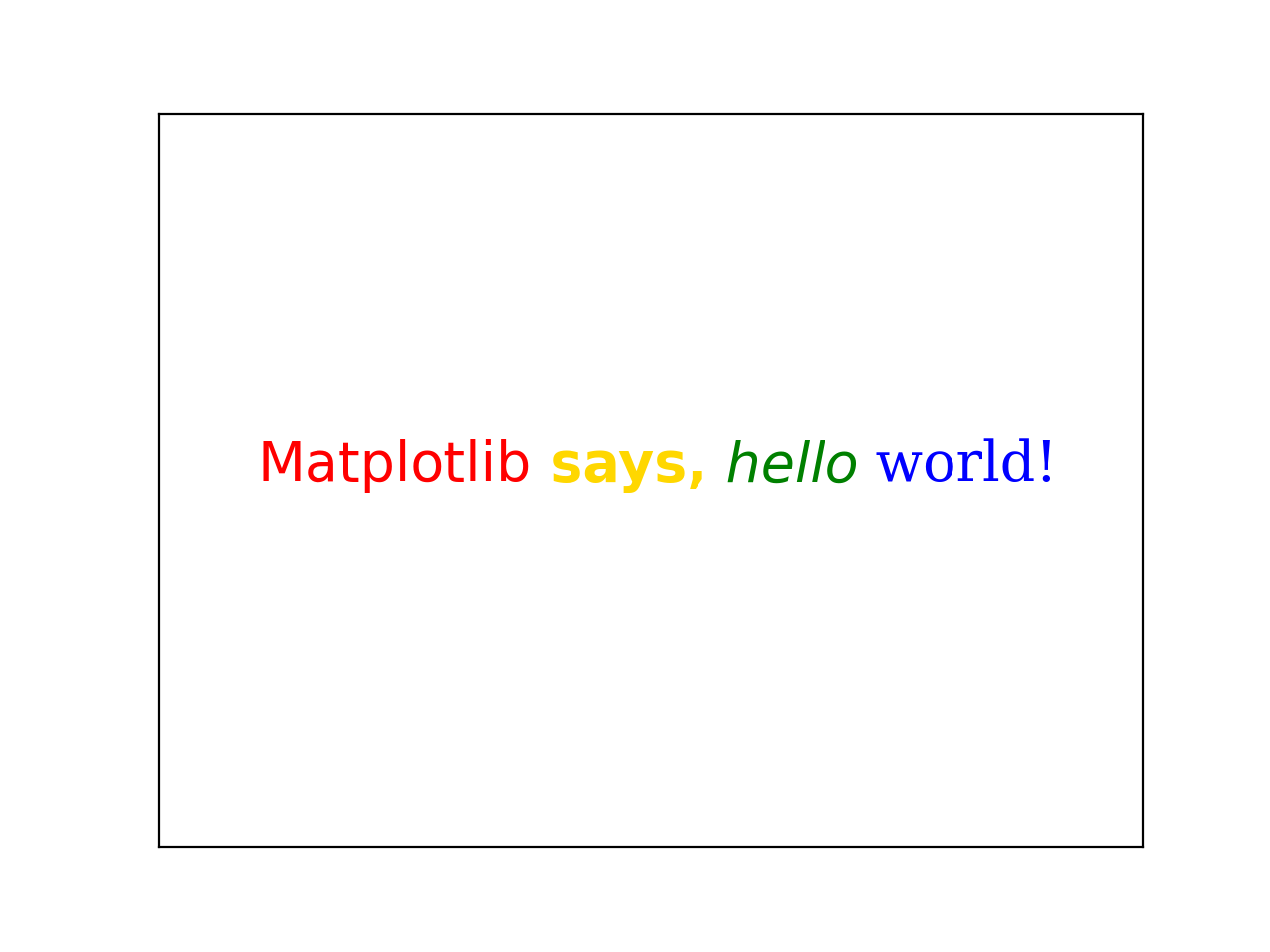 连接具有不同属性的文本对象 — Matplotlib 3103 文档 Matplotlib 绘图库